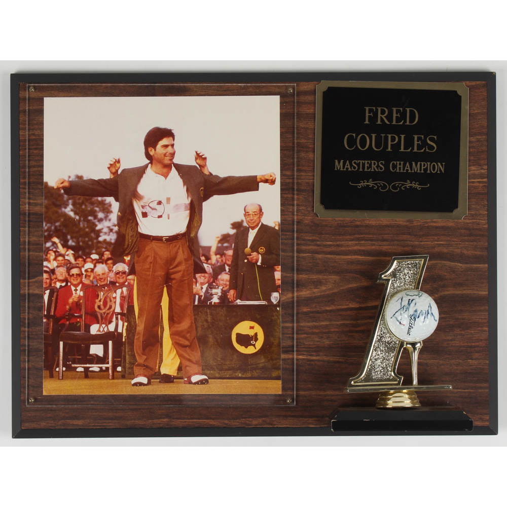 Fred Couples Signed 12x16 Ball Plaque Display (JSA COA) | Pristine Auction