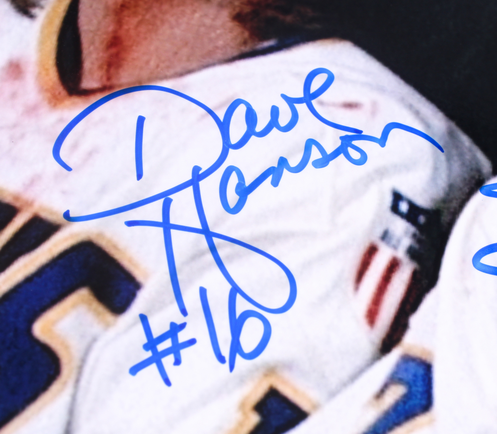 Jeff Carlson, Steve Carlson, & David Hanson Signed "Slap Shot" 8x10 Photo (Beckett COA ...