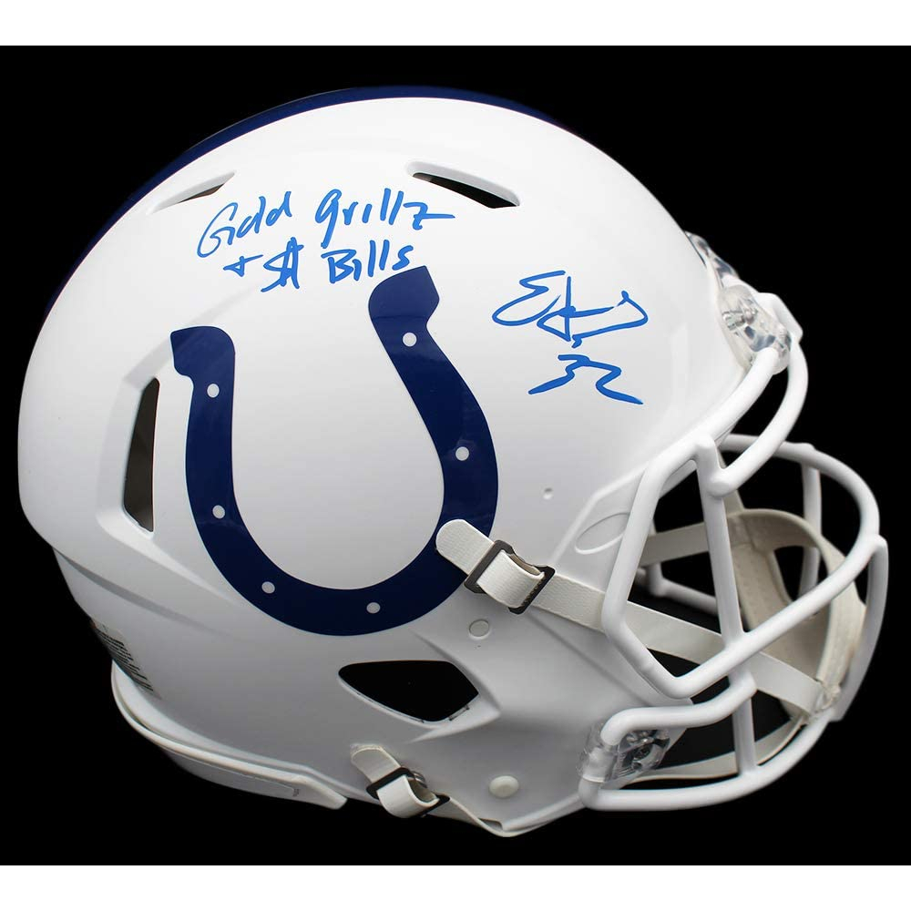 Edgerrin James Signed Colts Full-Size Authentic On-Field Speed Helmet ...