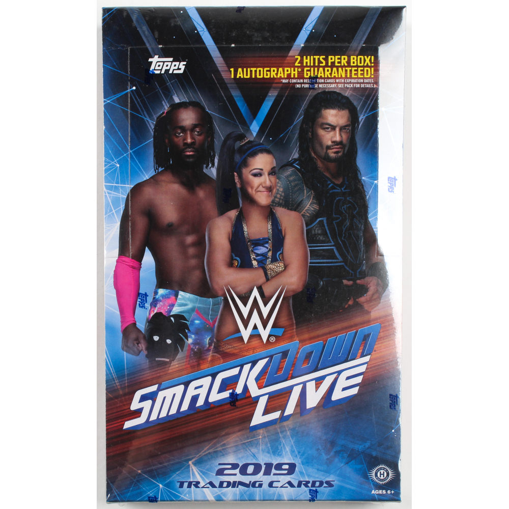 2019 Topps WWE Smackdown Live! Wrestling Hobby Box with (24) Packs ...