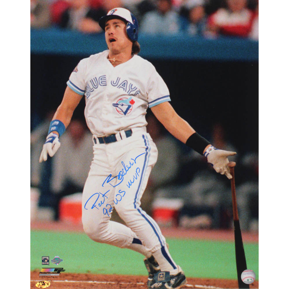 Pat Borders Signed Blue Jays 16x20 Photo Inscribed "92 WS MVP" (MAB ...