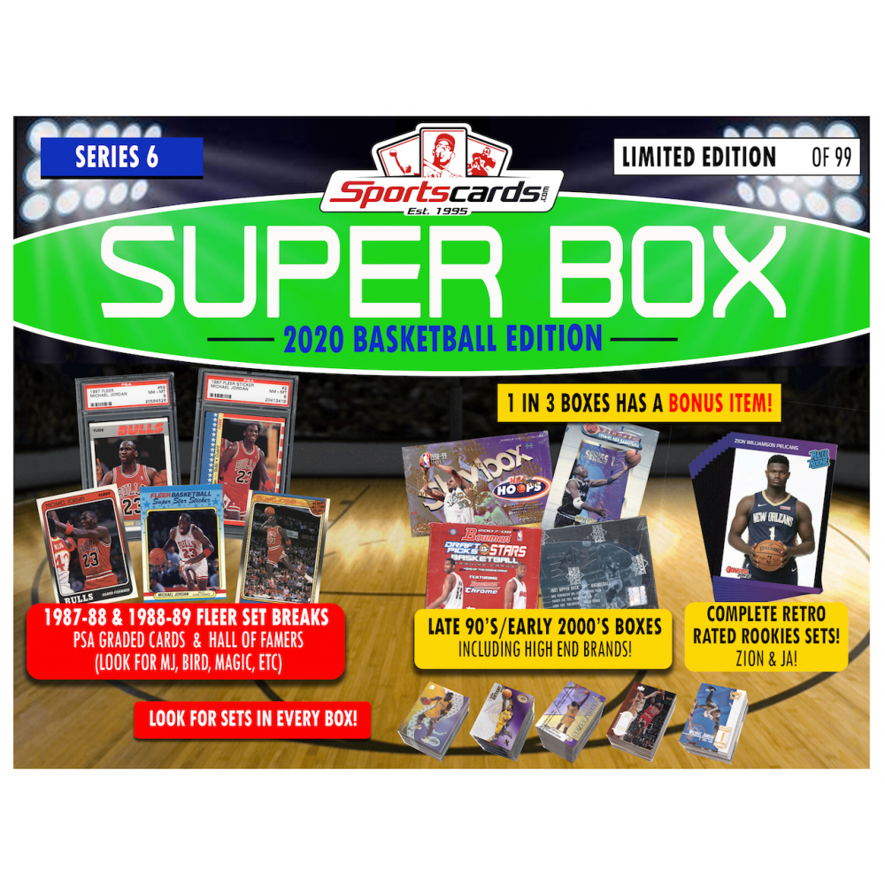 Sportscards.com “SUPER BOX” BASKETBALL MYSTERY BOX Series 6 | Pristine ...