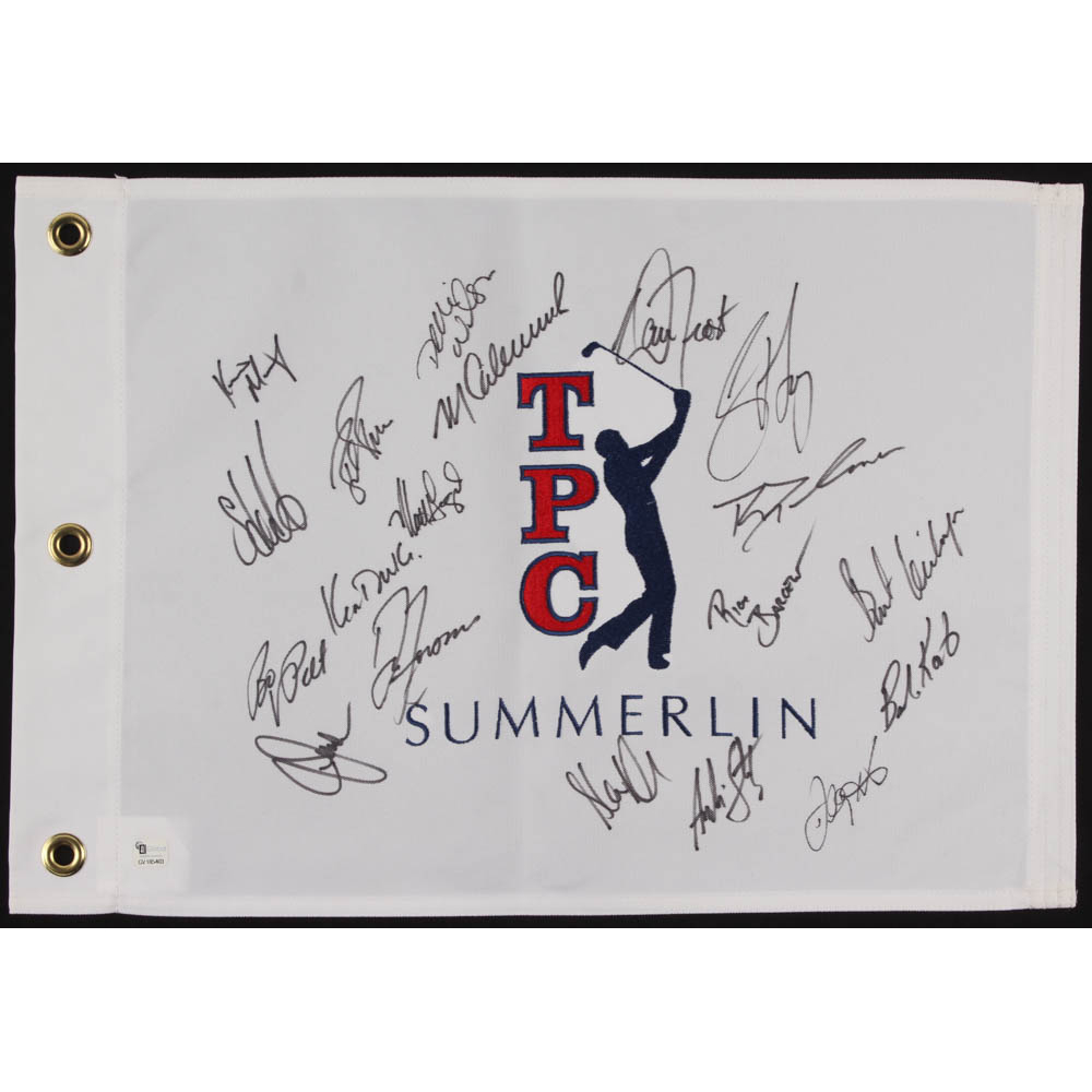 TPC Summerlin Golf Pin Flag Signed by (19) with Stuart Appleby, Ryan ...