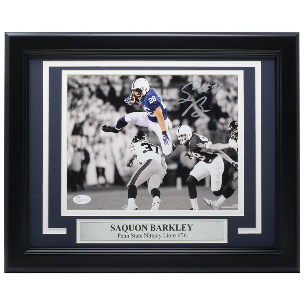 Saquon Barkley Signed Penn State Nittany Lions 11x14 Custom Framed ...