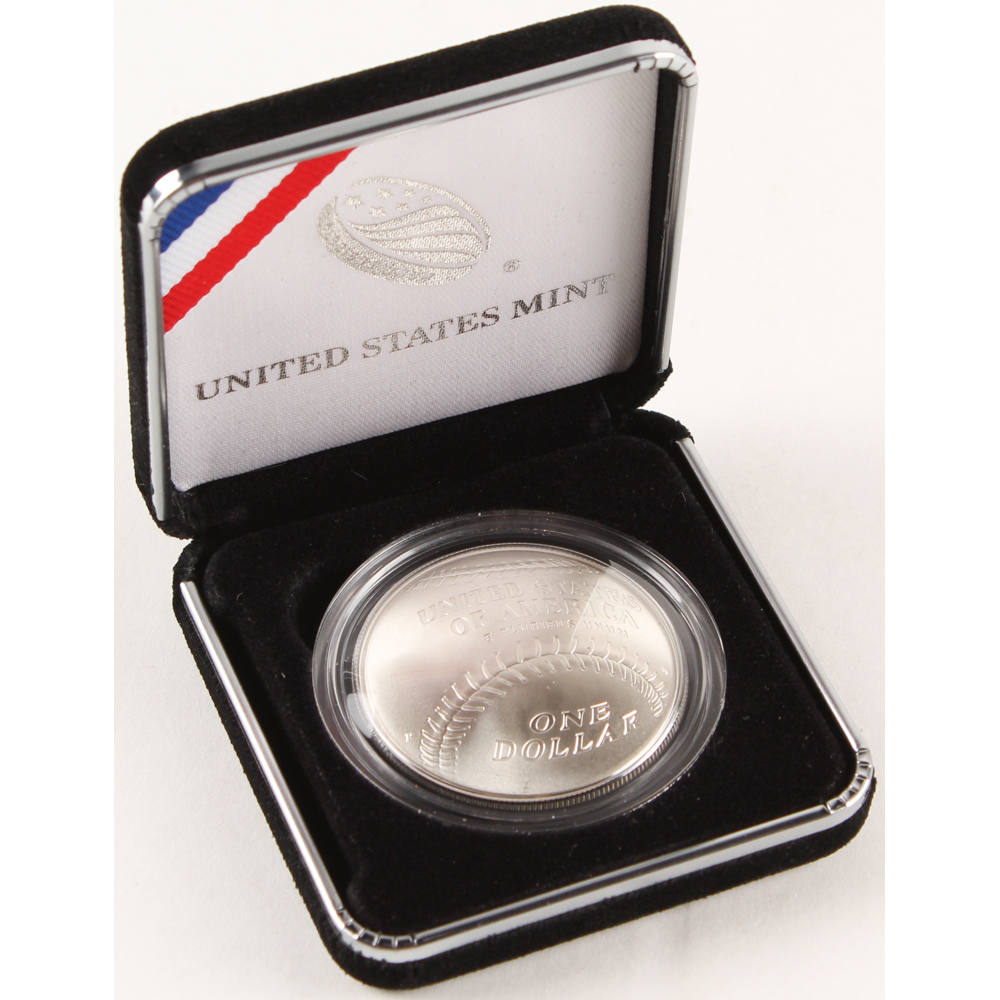 2014 Baseball Hall of Fame Commemorative Uncirculated Silver Dollar ...