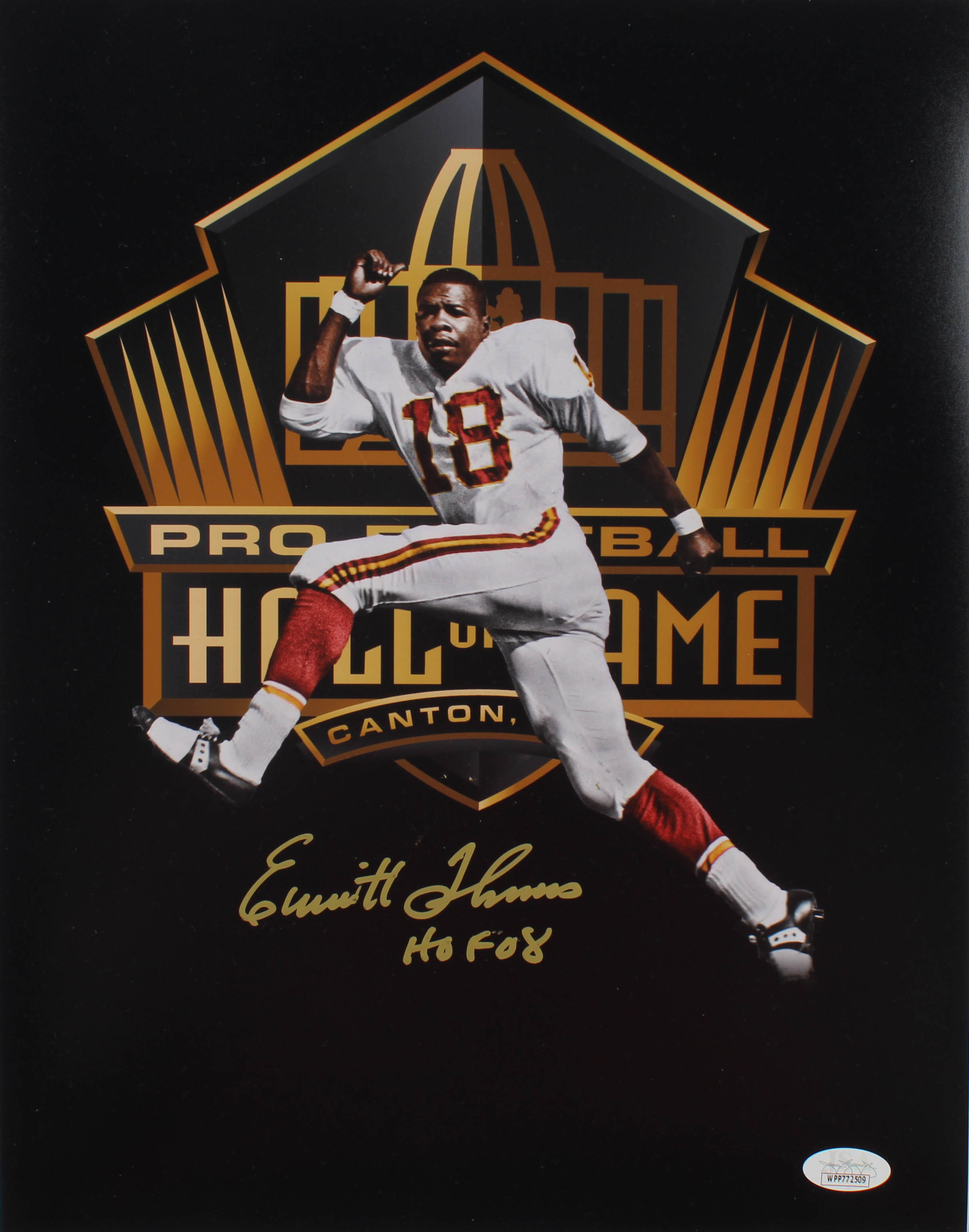 Emmitt Thomas Signed Chiefs 11x14 Photo Inscribed "HOF 08" (JSA ...