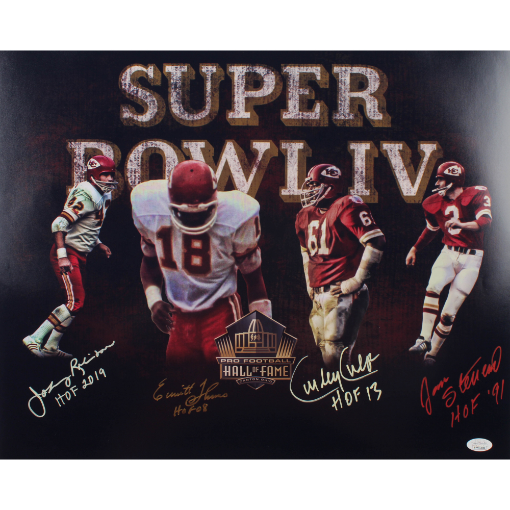 Chiefs Super Bowl IV 16x20 Photo Signed by (4) With Curley Culp, Jan ...