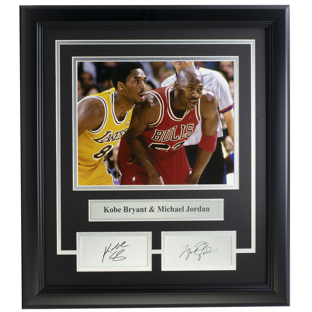 Kobe Bryant & Michael Jordan Custom Framed Photo Display | Pristine Auction