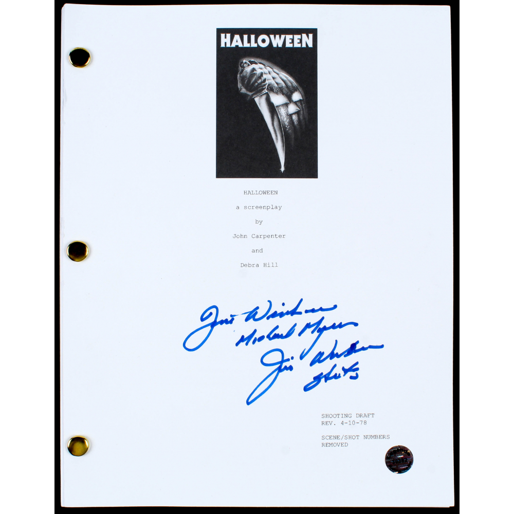 Jim Winburn Twice-Signed “Halloween” Movie Script Inscribed "Michael ...