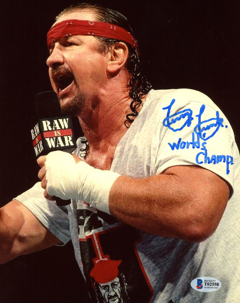 Terry Funk Signed WWE 8x10 Photo Inscribed "World's Champ" (Beckett COA ...
