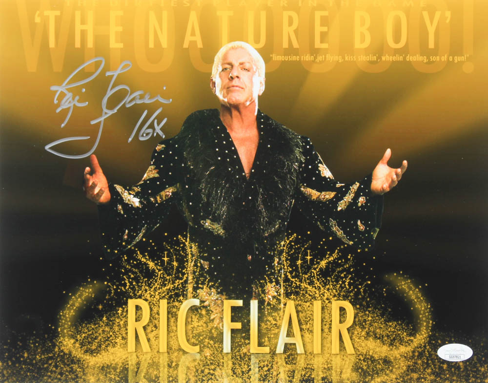 Ric Flair Signed 11x14 Photo Inscribed "16x" (JSA COA) | Pristine Auction