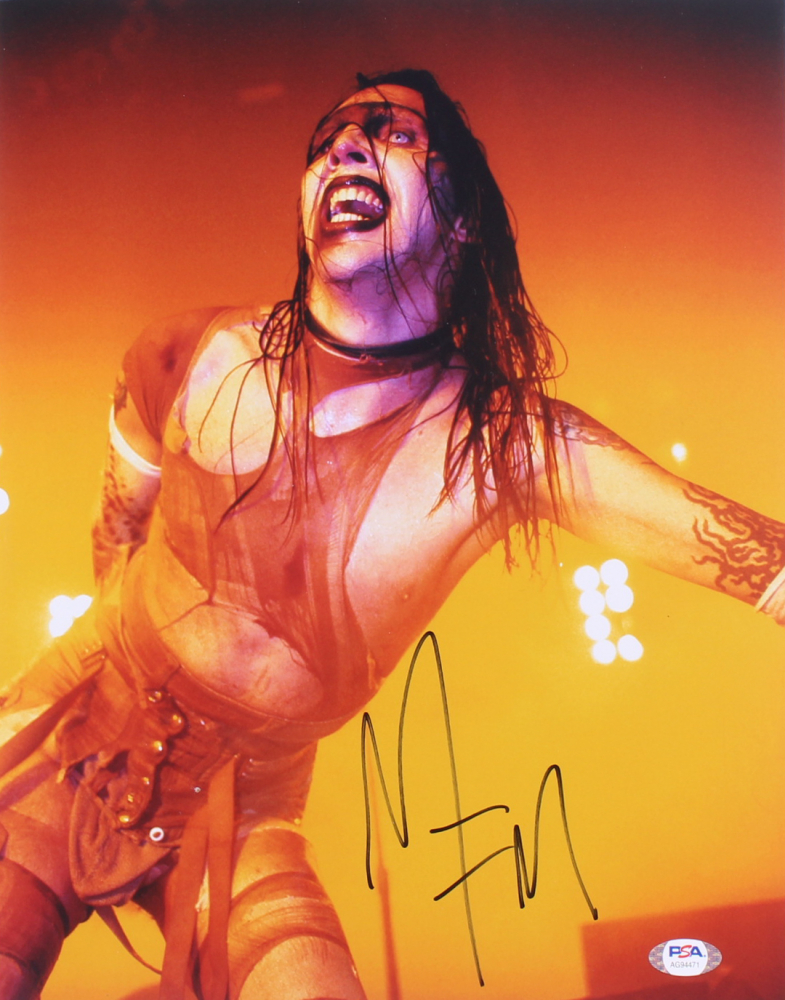 Marilyn Manson Signed 11x14 Photo (PSA COA) | Pristine Auction