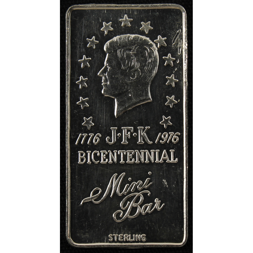 1776-1976 JFK Bicentennial Silver Mini Bullion Bar | Pristine Auction