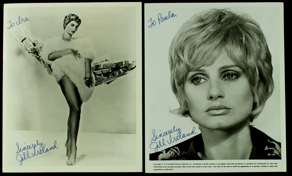 Lot of (2) Jill Ireland Signed Vintage 8x10 Photos | Pristine Auction