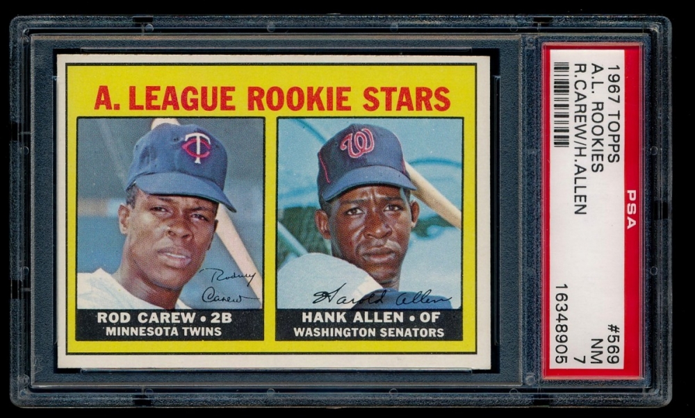 1967 Topps #569 Rookie Stars Rod Carew RC (PSA 7) | Pristine Auction