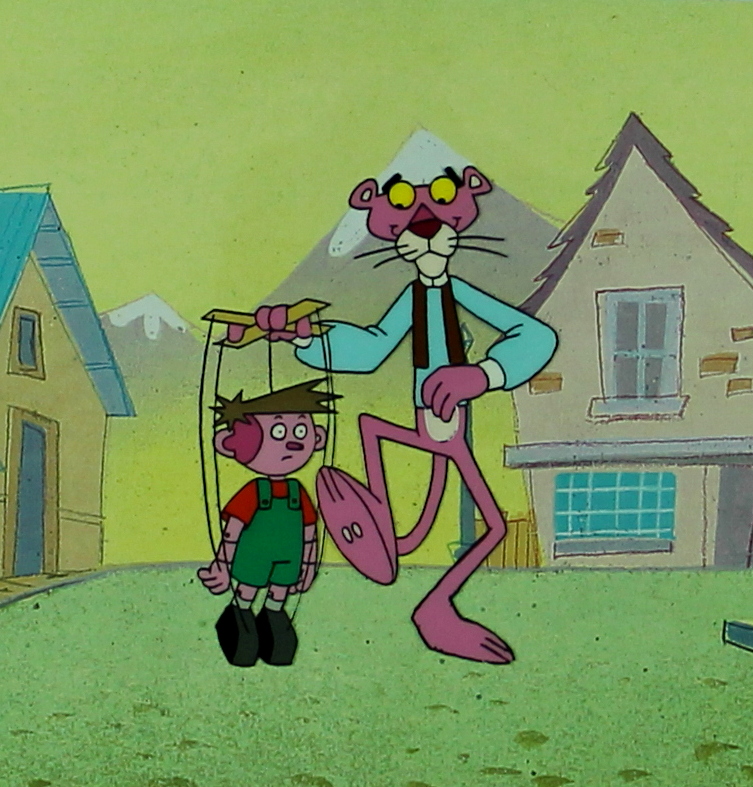 Pink Panther "Puppet Master" Animation Cel (Official Freleng Hologram ...