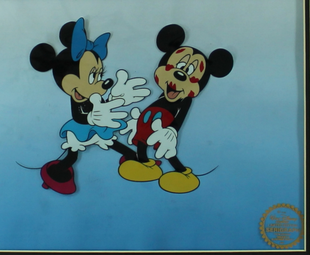Mickey Mouse & Minnie Mouse Walt Disney LE Animation Serigraph Cel ...