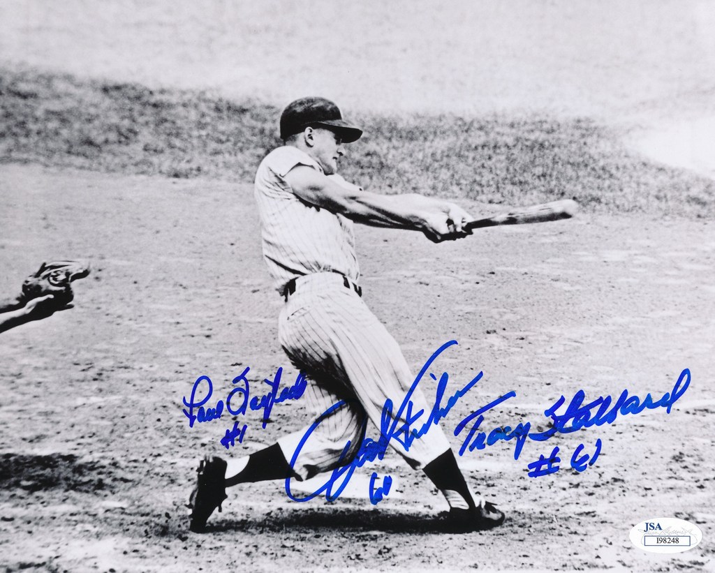 Paul Foytack, Tracy Stallard & Jack Fisher Signed Roger Maris 8x10 ...