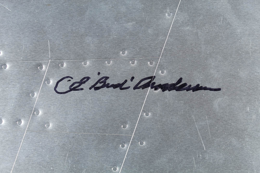 CE Bud Anderson Signed P-51"Old Crow" WWII 8x12 Aircraft Nose Art Panel ...