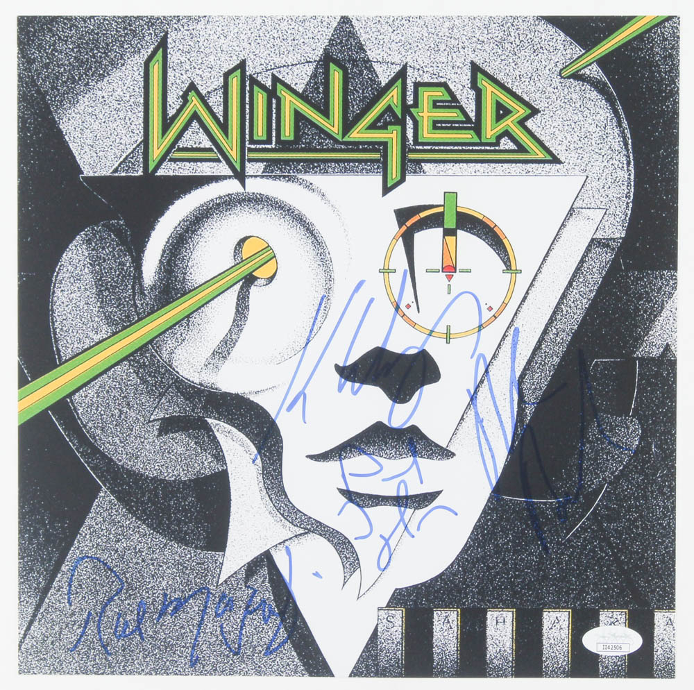 Winger 11x11 Photo Band-Signed by (4) With Kip Winger, Reb Beach, Rod ...