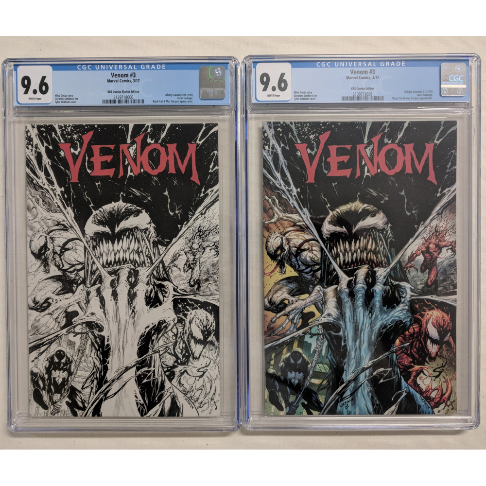 Lot of (2) 2017 Venom Issue #3 Marvel Comic Books with Tyler Kirkham ...