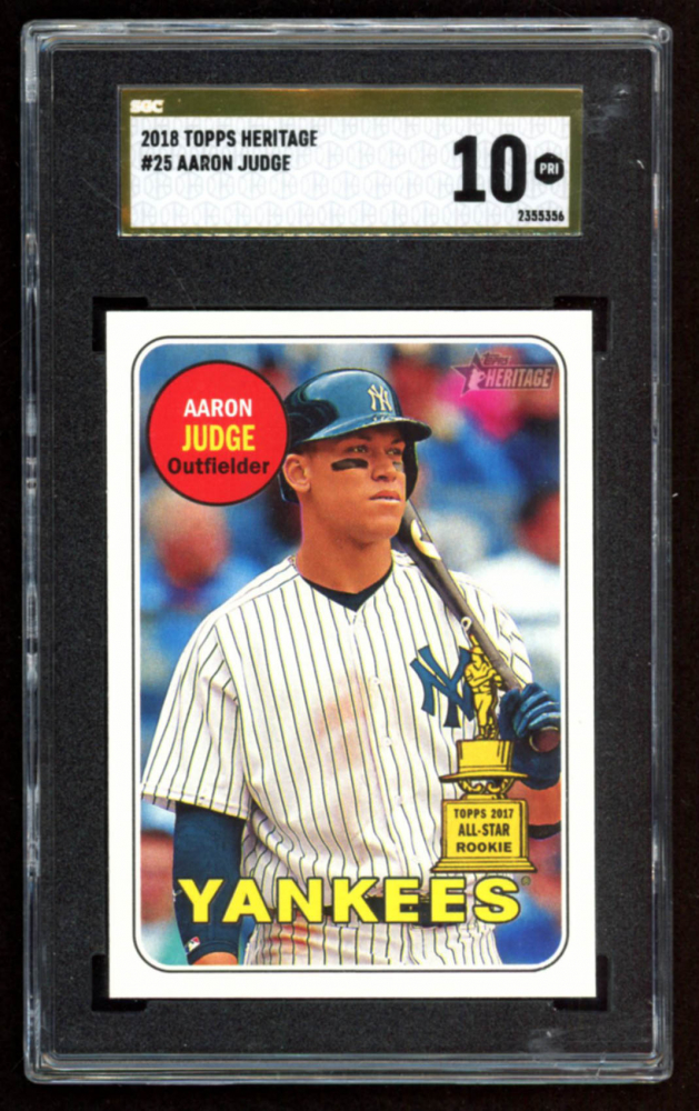 Aaron Judge 2018 Topps Heritage #25 (SGC 10) | Pristine Auction