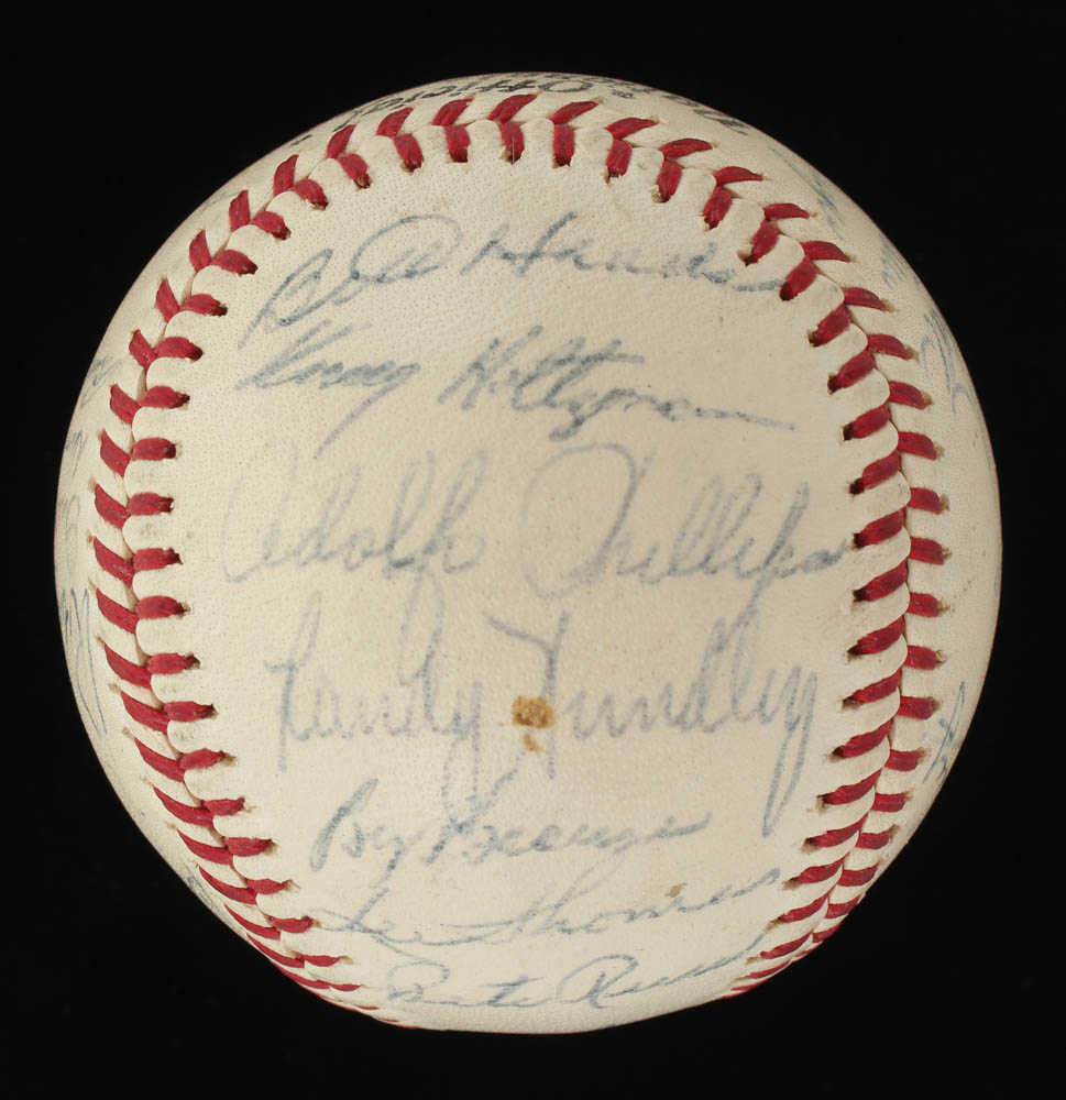1966 Cubs ONL Baseball Team-Signed by (26) with Randy Hundley, Adolfo ...