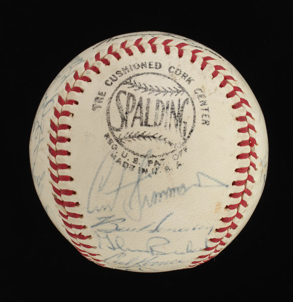 1966 Cubs ONL Baseball Team-Signed by (26) with Randy Hundley, Adolfo ...