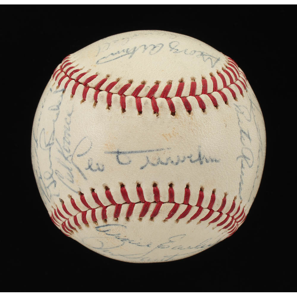 1966 Cubs ONL Baseball Team-Signed by (26) with Randy Hundley, Adolfo ...