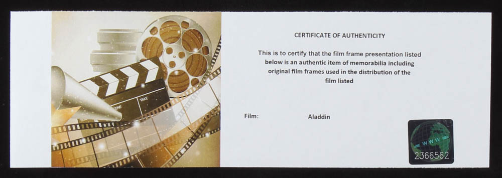 "Aladdin" LE 8x10 Custom Matted Original Film / Movie Cell Display ...