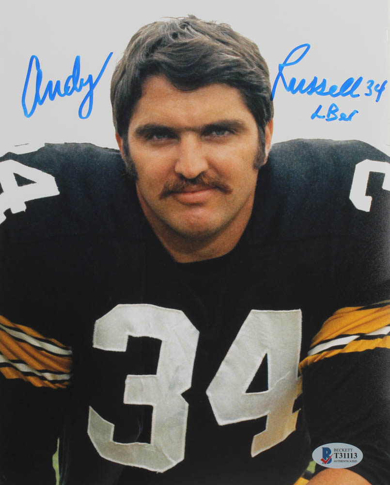 Andy Russell Signed Steelers 8x10 Photo Inscribed "LBer" (Beckett COA ...