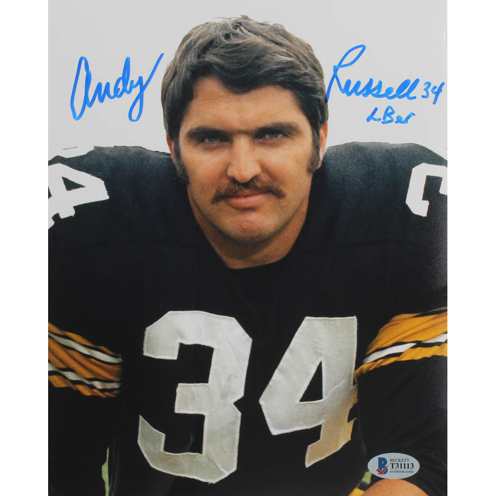 Andy Russell Signed Steelers 8x10 Photo Inscribed "LBer" (Beckett COA ...