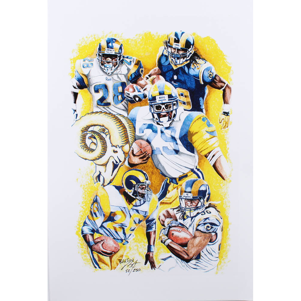 Rams - Running Back Legends - Brian Barton 12x18 Signed Limited Edition ...