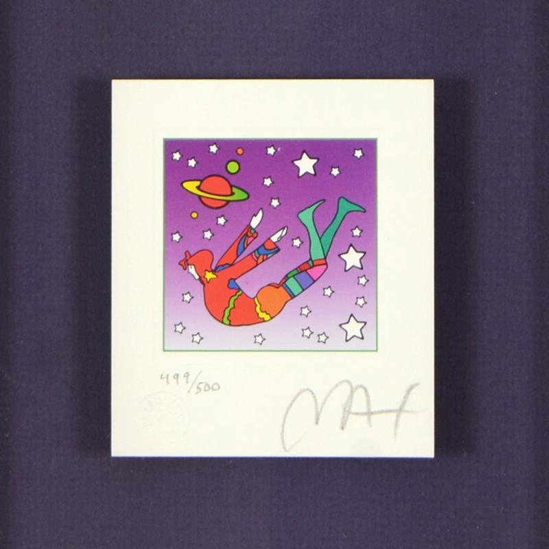 Peter Max Signed "Cosmic Flyer in Space" Limited Edition 15x15 Custom ...
