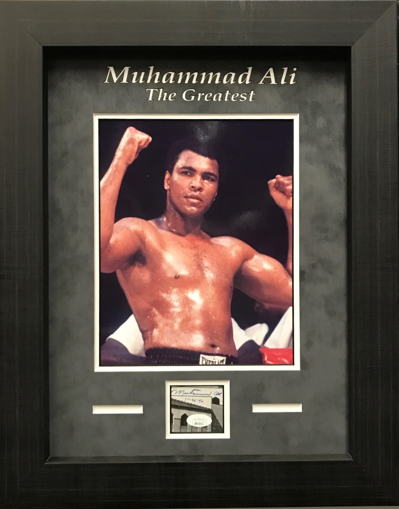 Muhammad Ali Signed 15x19 Custom Framed Cut Display Inscribed "1-26-90 ...