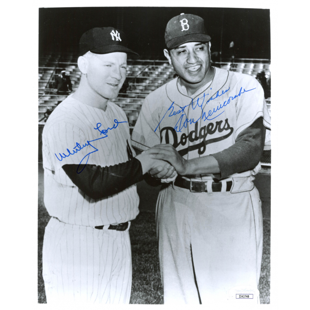 Whitey Ford & Don Newcombe Signed 8x10 Photo Inscribed "Best Wishes ...