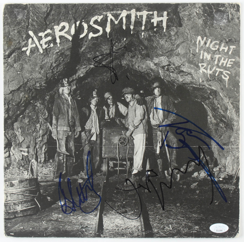 Aerosmith "Night in the Ruts" Album Cover Signed by (4) With Steven ...