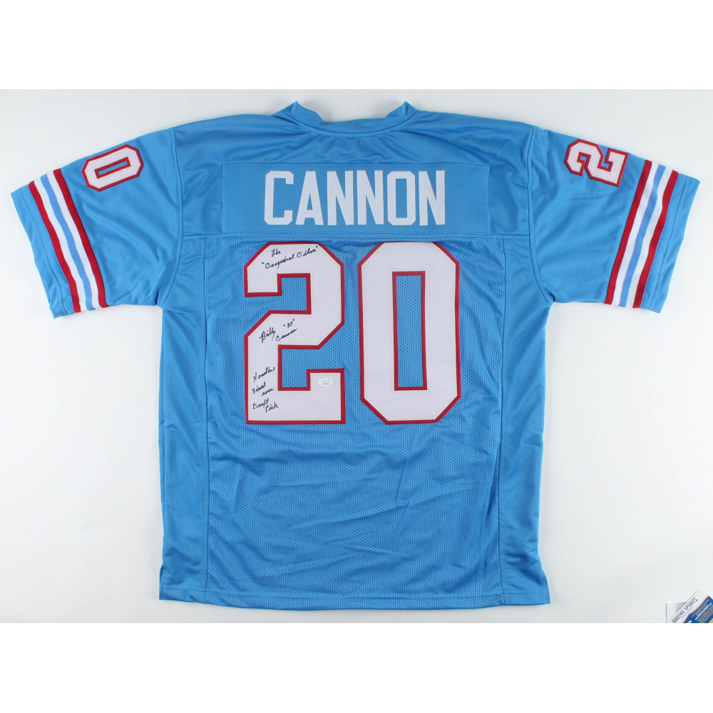 Billy Cannon Signed Jersey Inscribed "The Original Oiler" & "Houston's ...