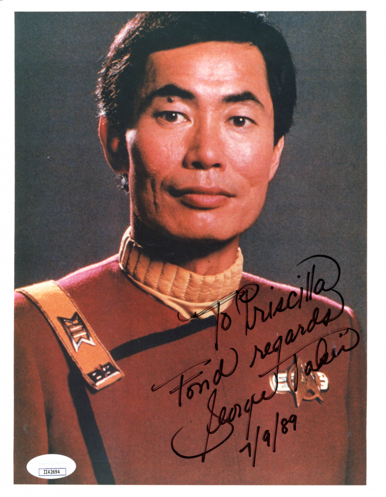 George Takei Signed "Star Trek" 8x10 Photo Inscribed "Fond Regards ...