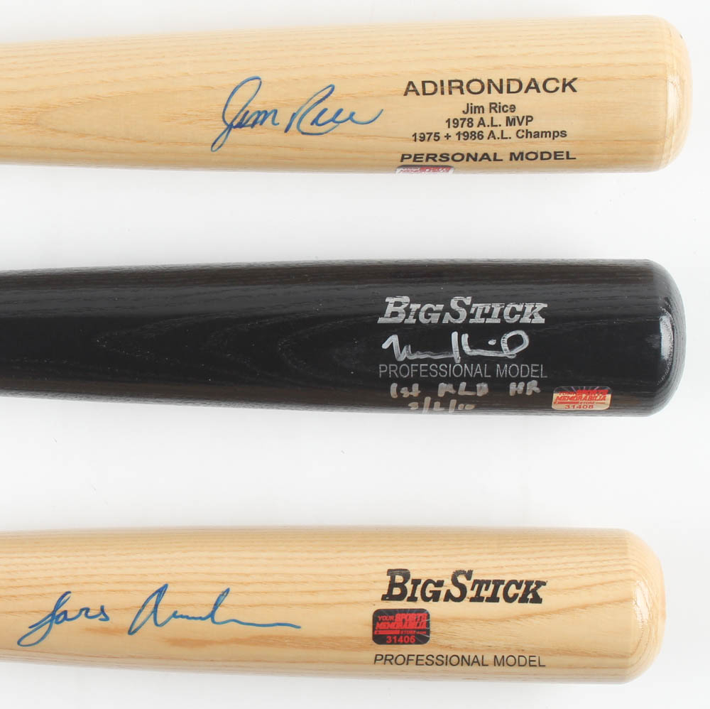 Lot of (3) Red Sox Signed Rawlings Adirondack Big Stick Baseball Bats ...