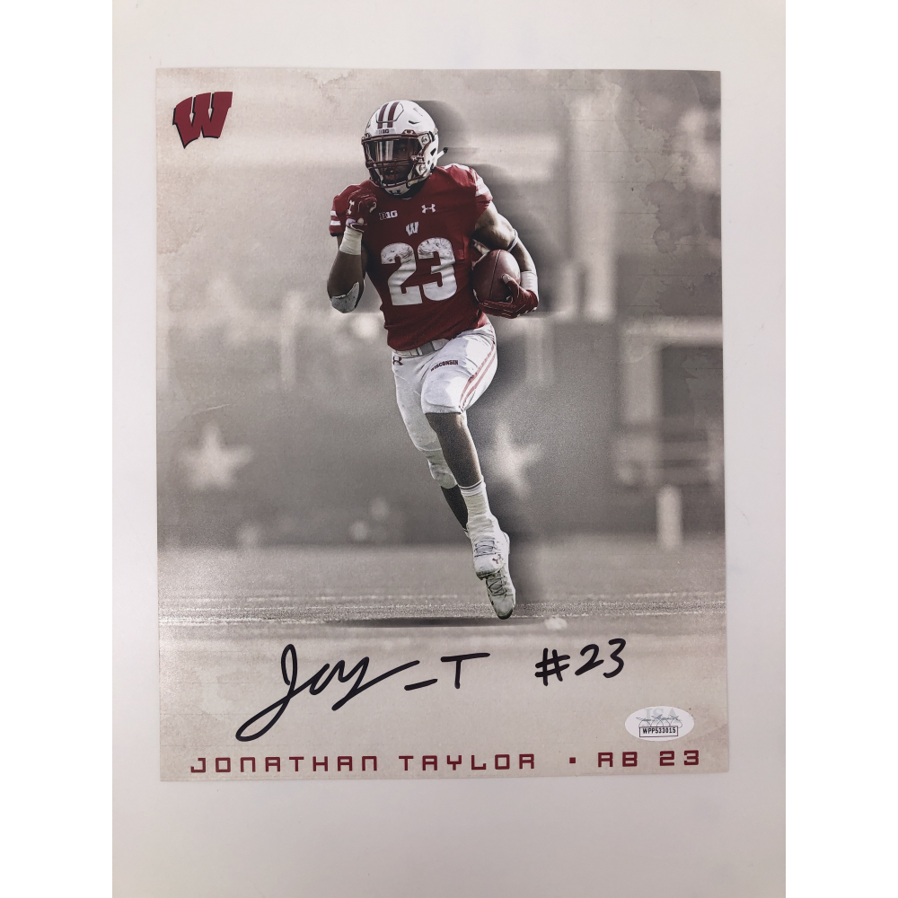 Jonathan Taylor Signed Wisconsin Badgers 8x10 Photo (JSA COA ...