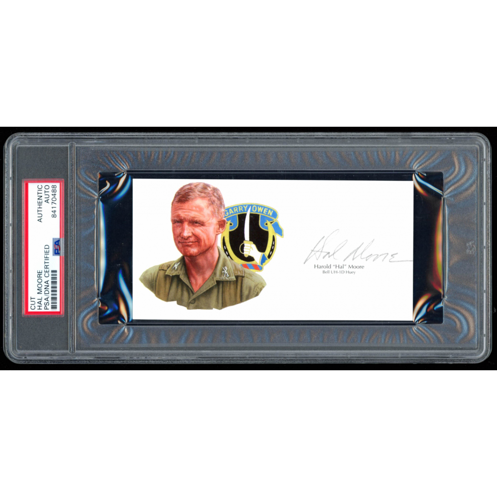 Hal Moore Signed 2.75x5.5 Cut (PSA Encapsulated) | Pristine Auction