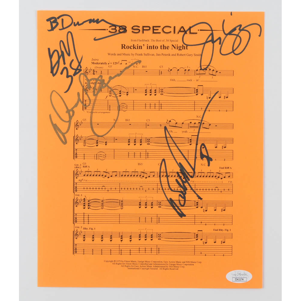 "Rockin' Into The Night" 8x11 Sheet Music Signed by (5) Don Barnes ...