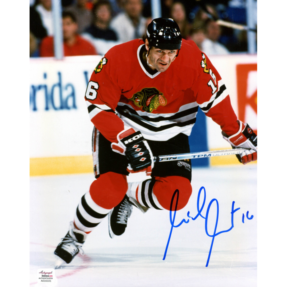 Michel Goulet Signed Blackhawks 8x10 Photo (Autograph Reference COA ...