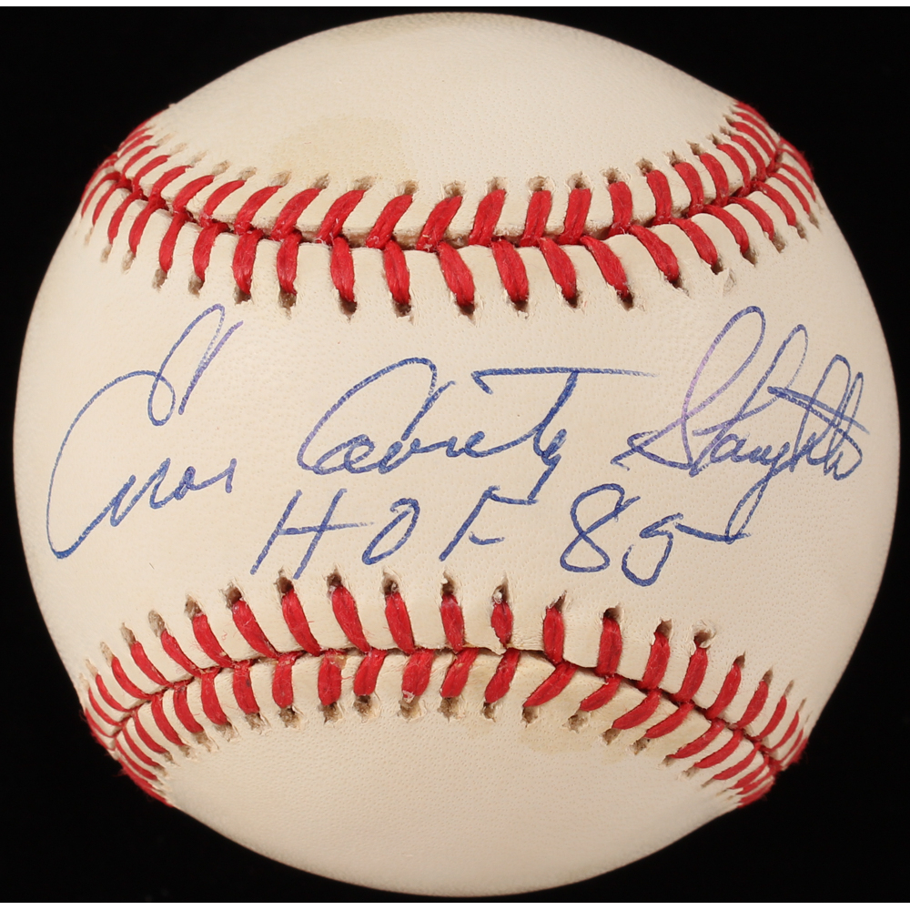 Enos "Country" Slaughter Signed ONL Baseball Inscribed "HOF 85" (JSA ...