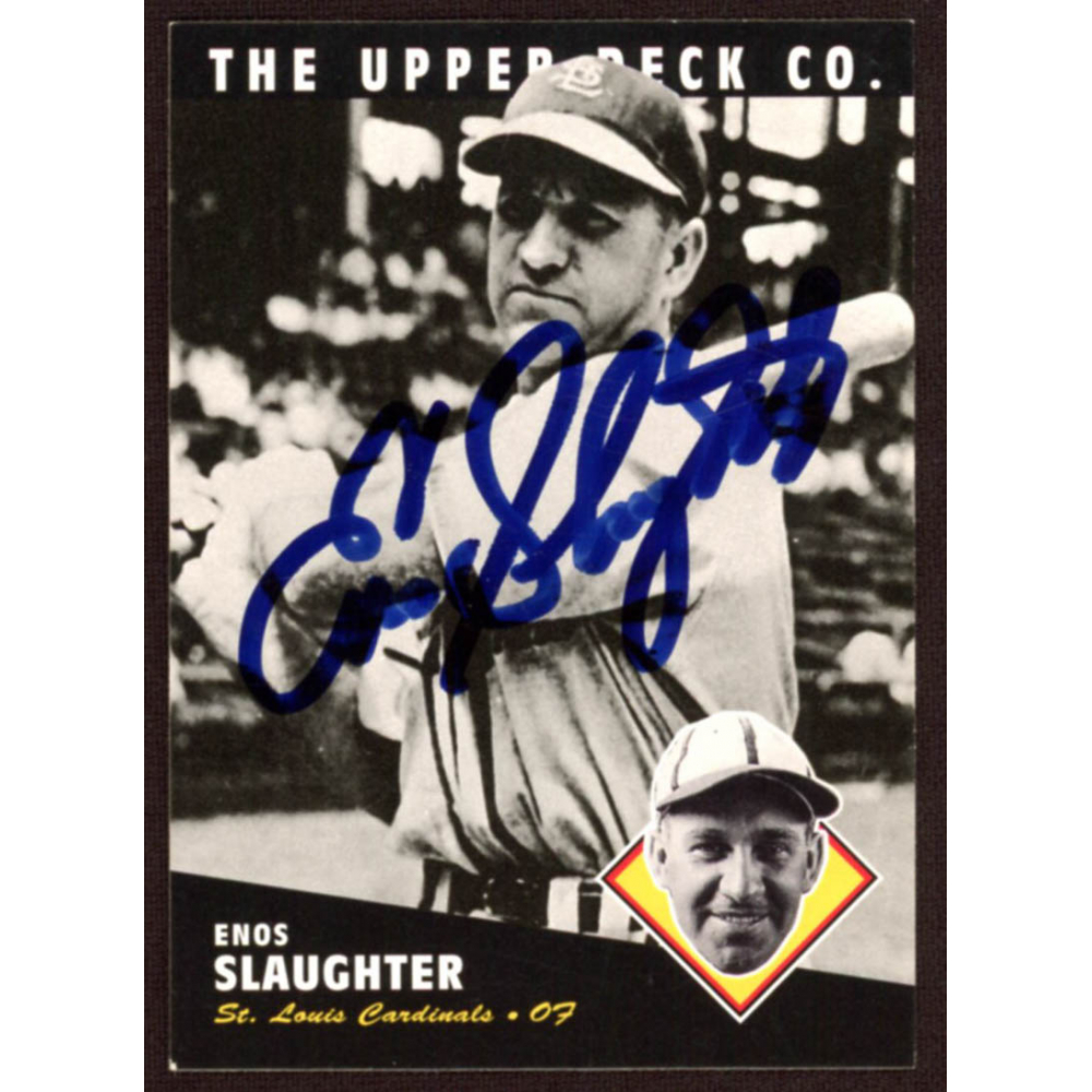 Enos Slaughter Signed 1994 Upper Deck All-Time Heroes #134 (JSA COA ...