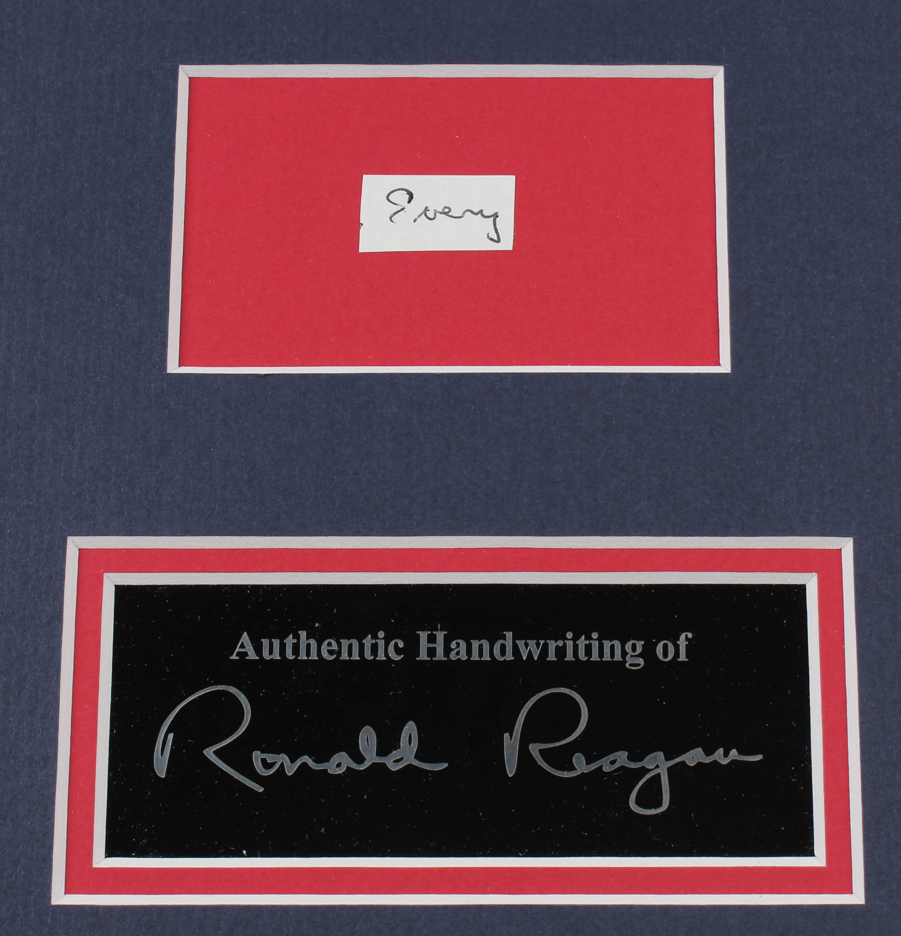 Ronald Reagan 16x20 Custom Matted Cut Display with (1) Hand-Written ...