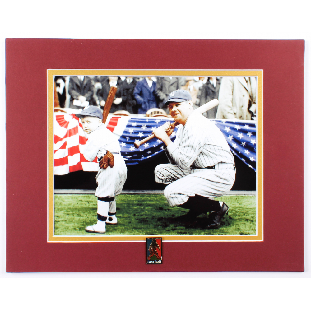 Babe Ruth Yankees 11x14 Custom Matted Display with 100th Anniversary ...