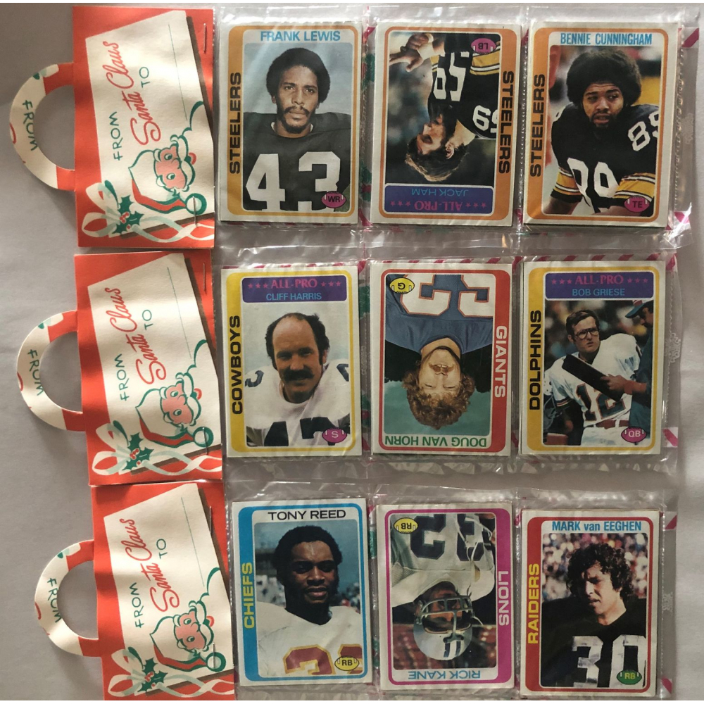 Lot of (3) 1978 Topps Unopened Football Christmas Rack Packs of (12 ...