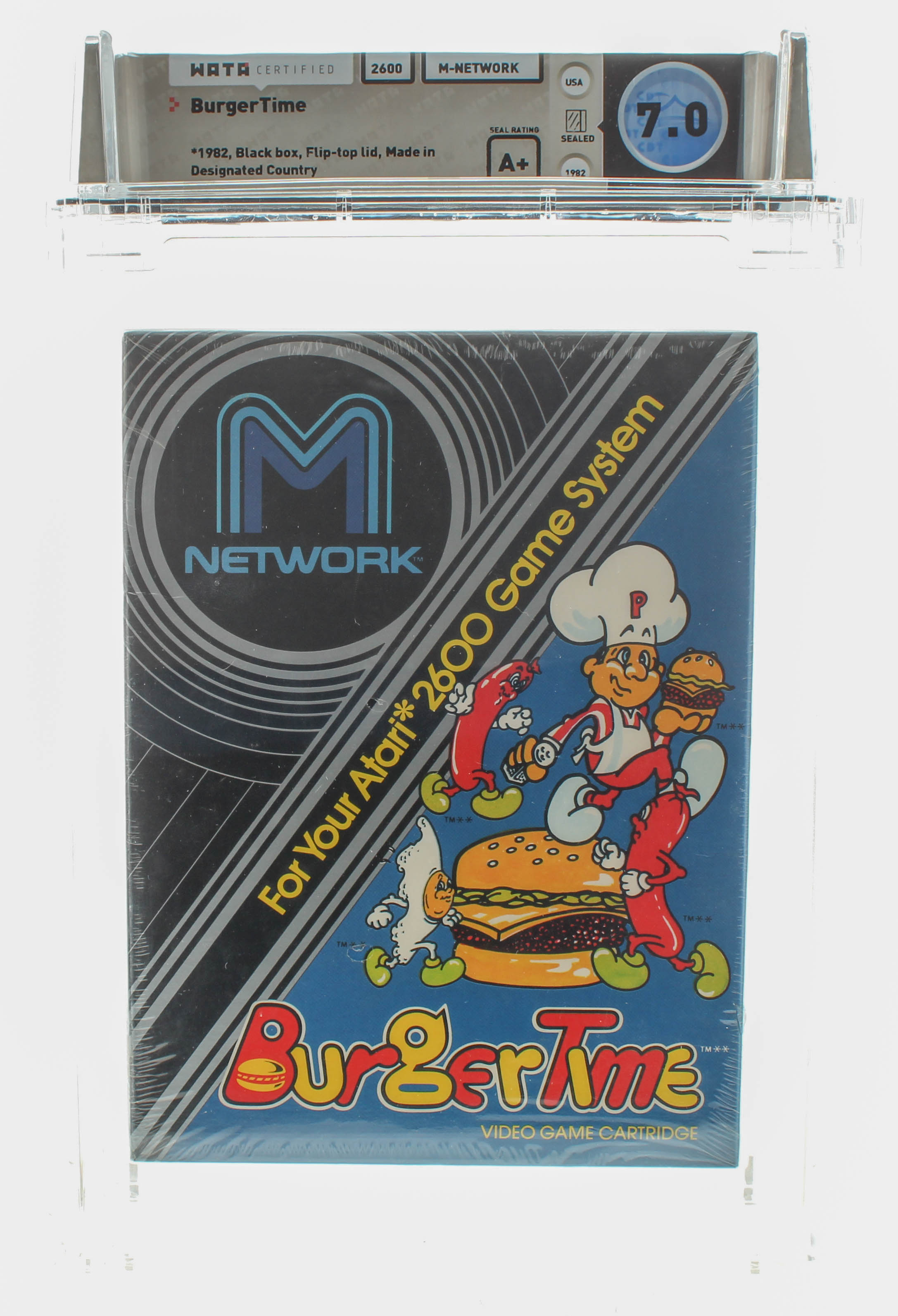 1982 "BurgerTime" Atari 2600 Video Game (WATA 7.0) | Pristine Auction